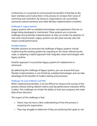 Top Challenges Faced During DevOps Implementation and How to Overcome Them | PDF