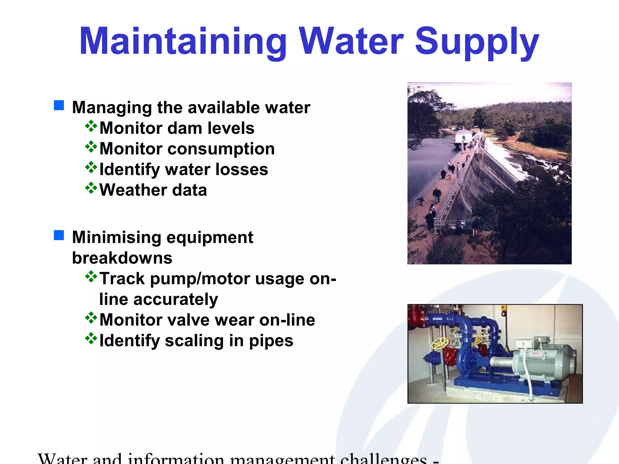 Challenges in Water Management and Information Management | PPT