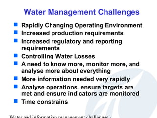 Challenges in Water Management and Information Management | PPT