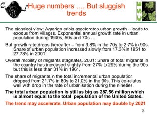 Challenges of urban Growth in India: By Anumita Roychowdhury | PPT