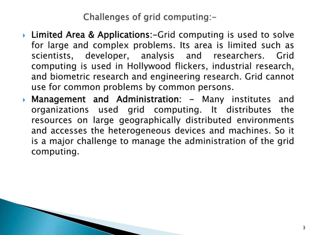 Challenges and advantages of grid computing | PPT