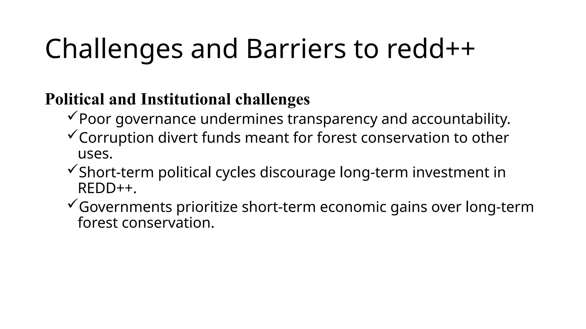 Challenges and Barriers to redd++ with Recommendations | PPTX