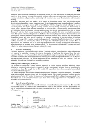 Challenges and benefits of the cash less policy implementation in | PDF