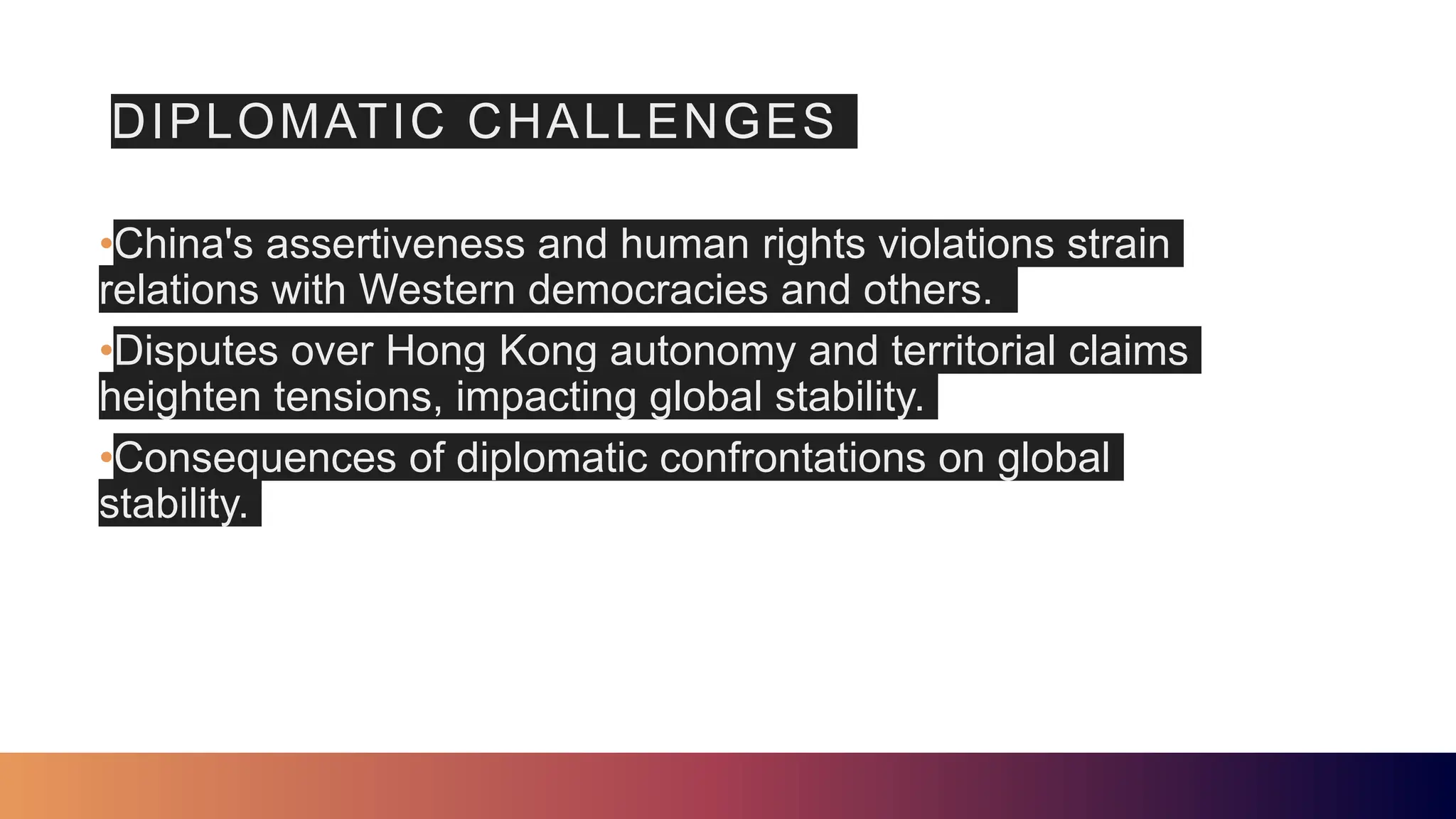 Challenges and criticism on foreign policy^Gof^GChina.pptx