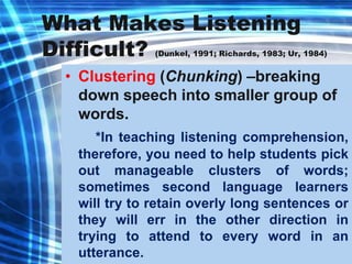 Challenges and Demands in the Teaching of Listening | PPTX