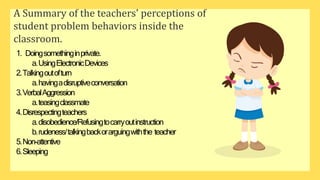 Challenges and Disruptions in the classroom.pptx