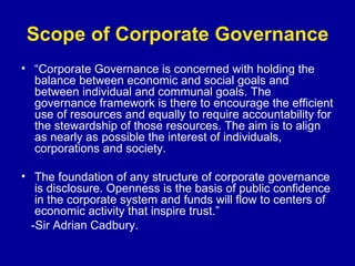 Challenges and issues in corporate governance | PPT