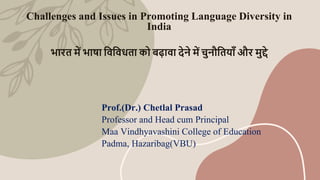Challenges and Issues in Promoting Language Diversity in India.pptx