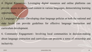 Challenges and Issues in Promoting Language Diversity in India.pptx