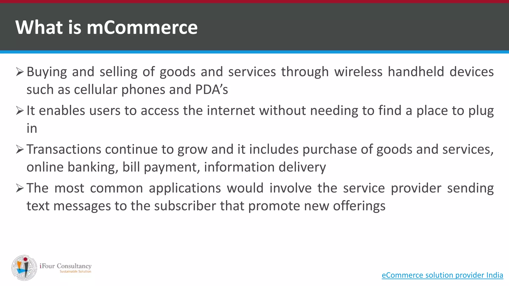 Challenges and issues of mCommerce - ecommerce solution provider | PPTX | Smartphones | Consumer ...
