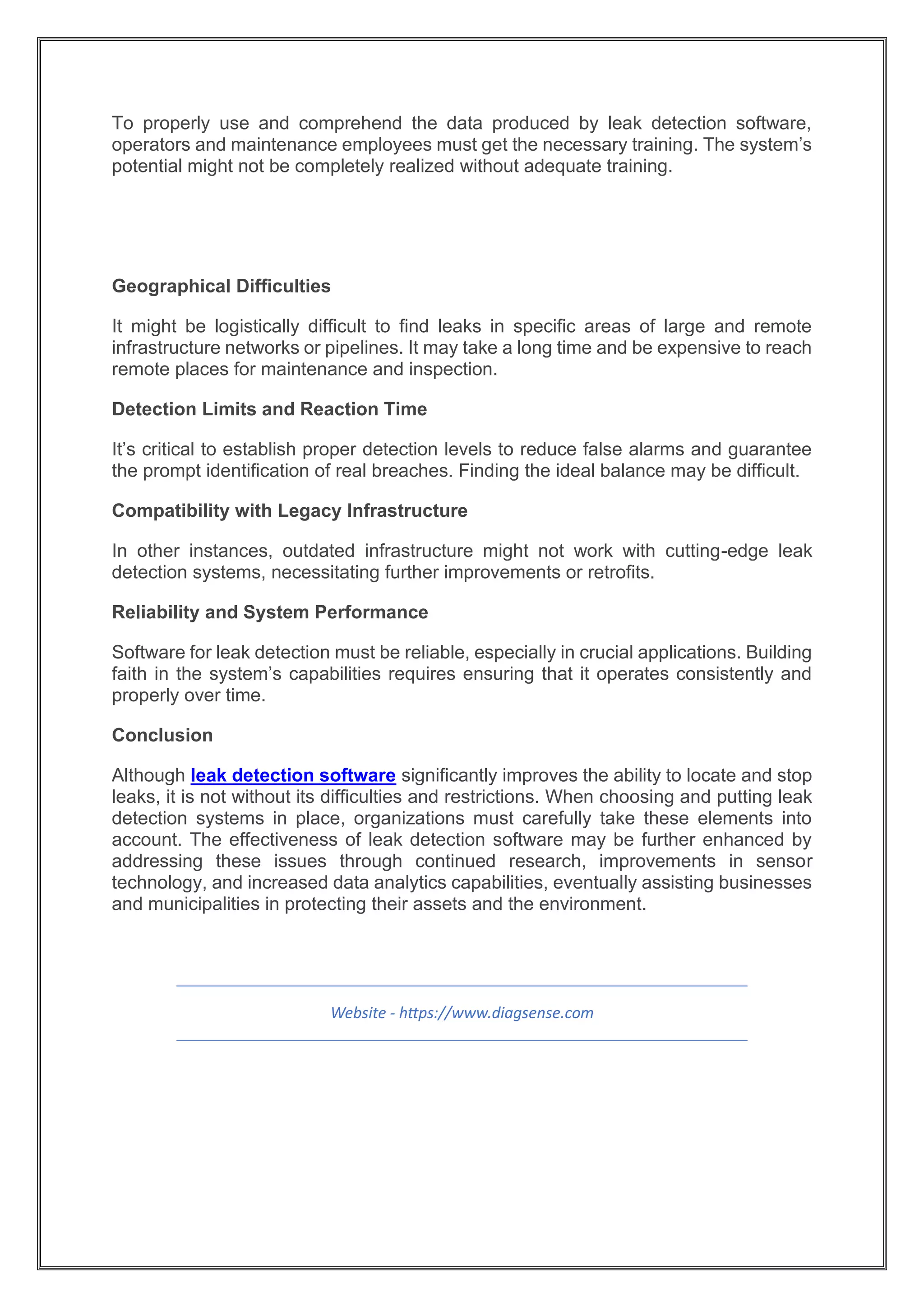 Challenges and Limitations for Leak Detection Software.pdf