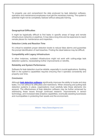 Challenges and Limitations for Leak Detection Software.pdf