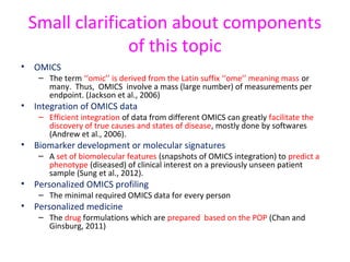 Challenges and opportunities in personal omics profiling | PPT ...