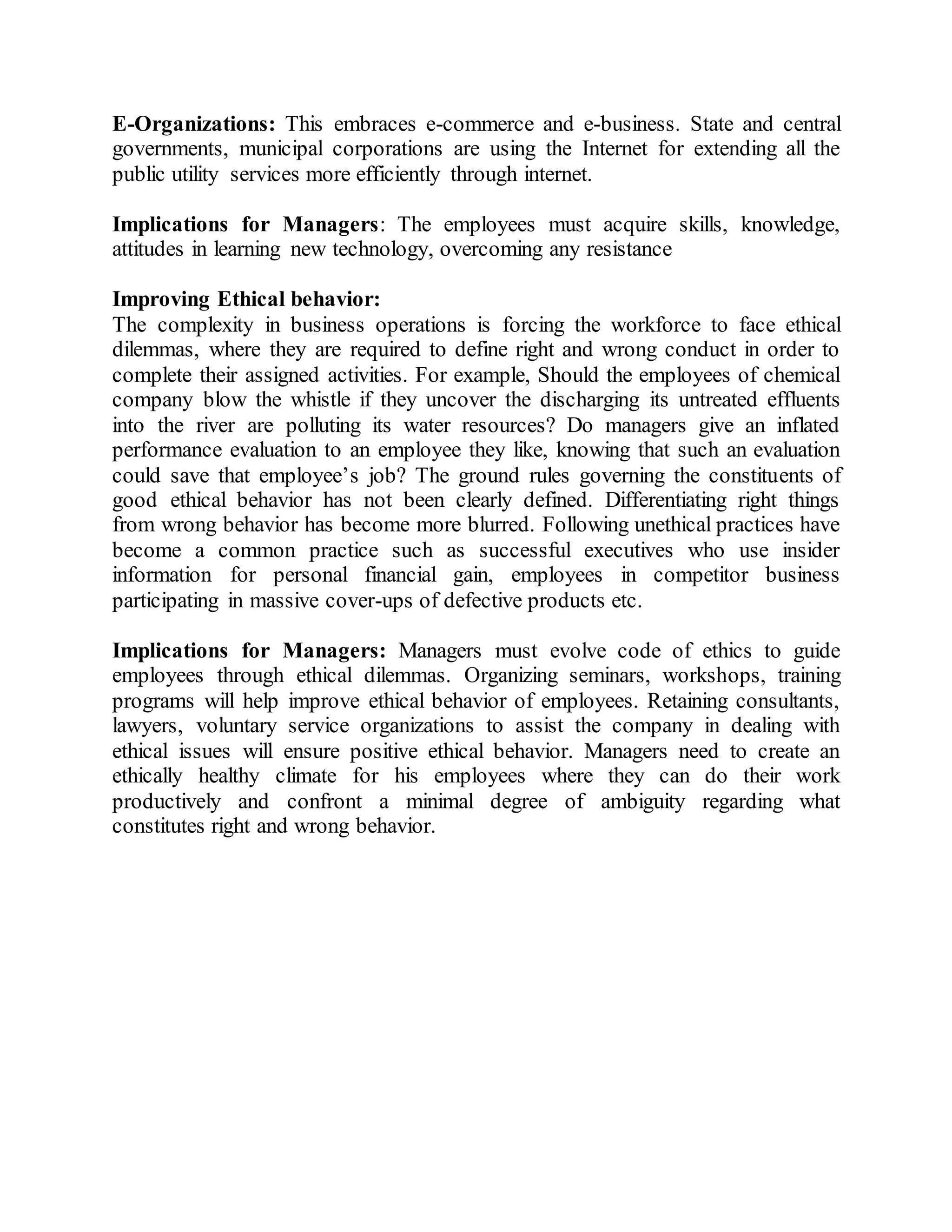 Challenges and opportunities of organizational behavior | DOCX