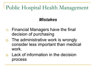 Challenges and opportunities of running a public hospital in argentina ...
