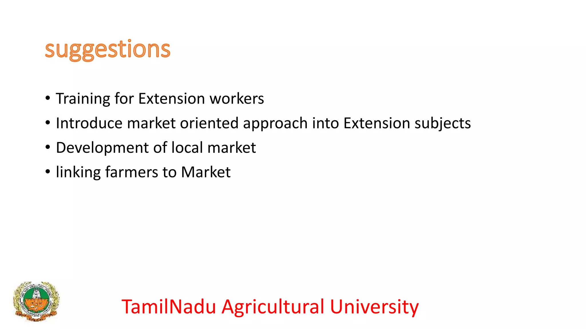 Challenges and oppurtunities in market led extension | PPTX