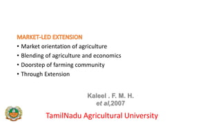 Challenges and oppurtunities in market led extension | PPTX