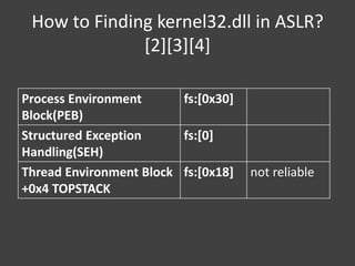 [若渴計畫] Challenges and Solutions of Window Remote Shellcode | PPT