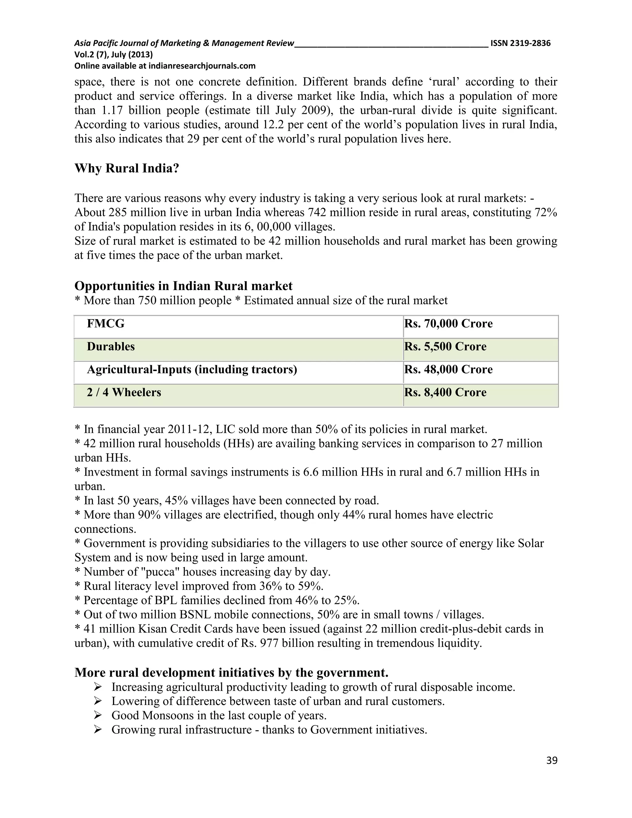 Challenges and strategies in Rural Marketing | PDF