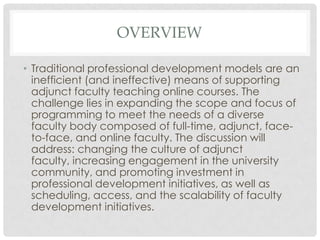 2011Challenges and Successes of Faculty Development | PPT
