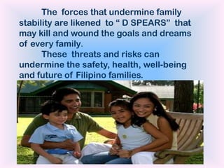 Challenges and Threats to Filipino Families | PPTX