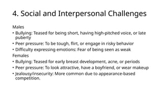 Challenges during puberty.pptx faced by children | PPTX