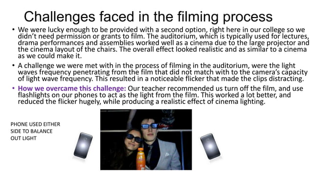 Challenges Faced in the Filming Process | PPTX