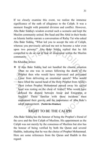 Challenges faced during the Caliphate of Abu Bakr | PDF