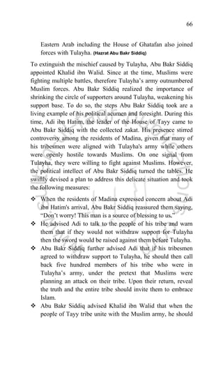 Challenges faced during the Caliphate of Abu Bakr | PDF