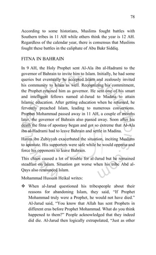 Challenges faced during the Caliphate of Abu Bakr | PDF