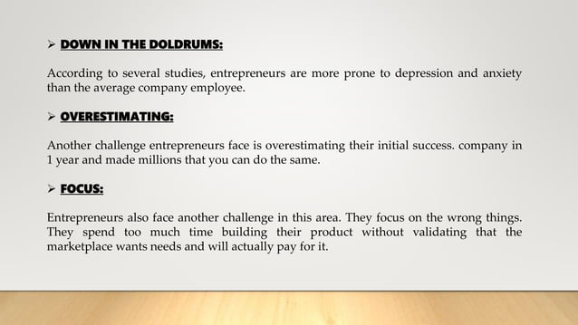 Challenges faced by entrepreneur | PPTX | Startups | Business