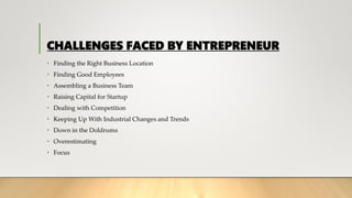Challenges faced by entrepreneur | PPTX