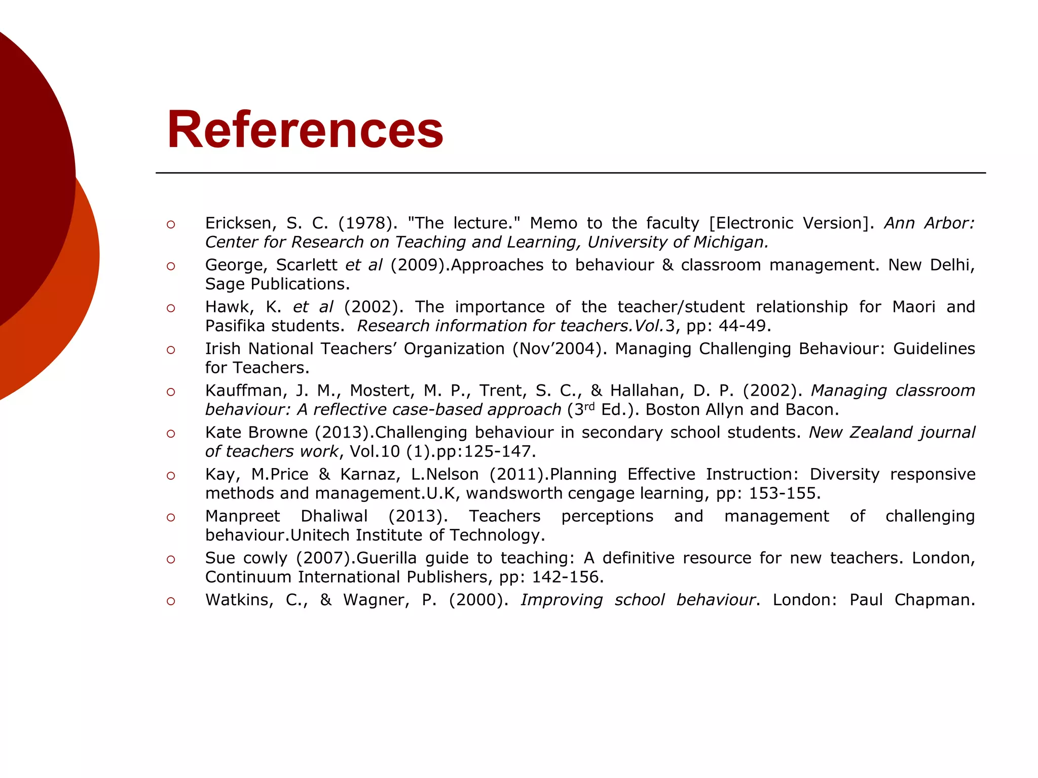 Challenges faced by teachers towards student behaviour management by Dr ...