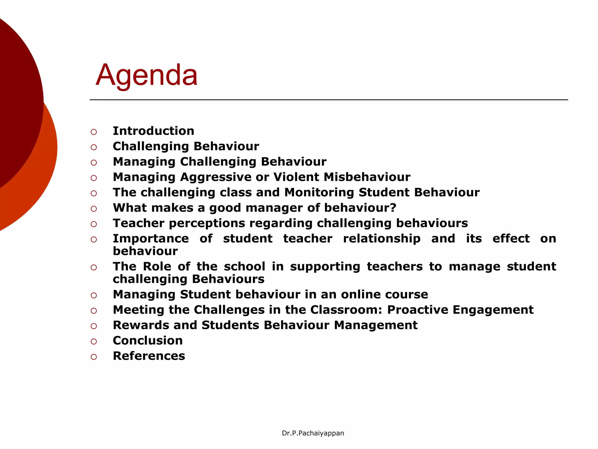Challenges faced by teachers towards student behaviour management by Dr ...