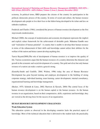 Challenges faced by the indian organization for human resource ...