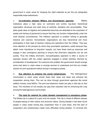 Challenges faced in emergency response phase in urban areas | DOCX ...