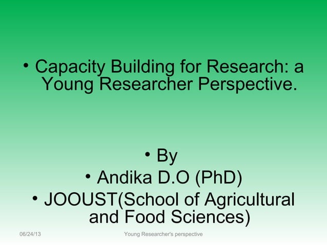 Challenges facing young researchers | PPT