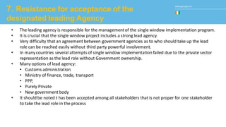 Challenges for an implementation of an electronic single window ...