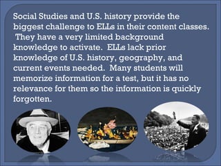 Challenges For ELLs In Social Studies | PPT