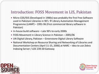 Challenges for Open Source Movement in Libraries of Pakistan | PPT