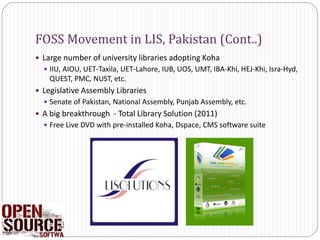 Challenges for Open Source Movement in Libraries of Pakistan | PPT