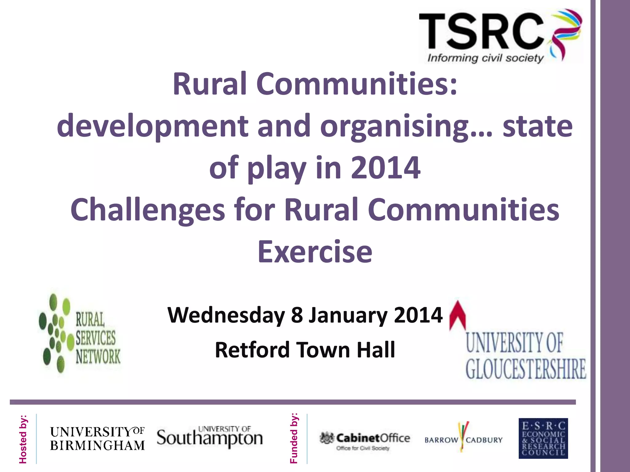 Challenges for rural communities 8 1 14 | PPTX