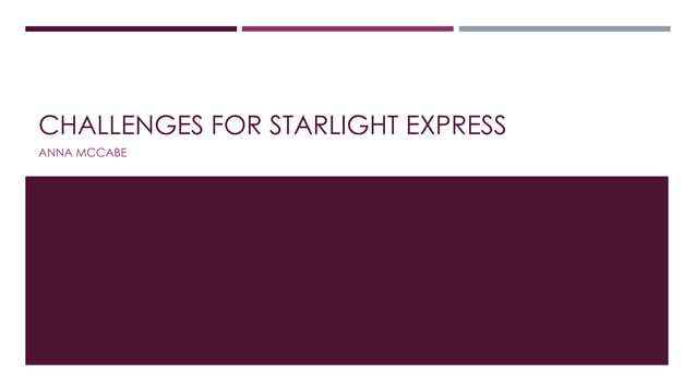 Challenges for starlight express | PPT