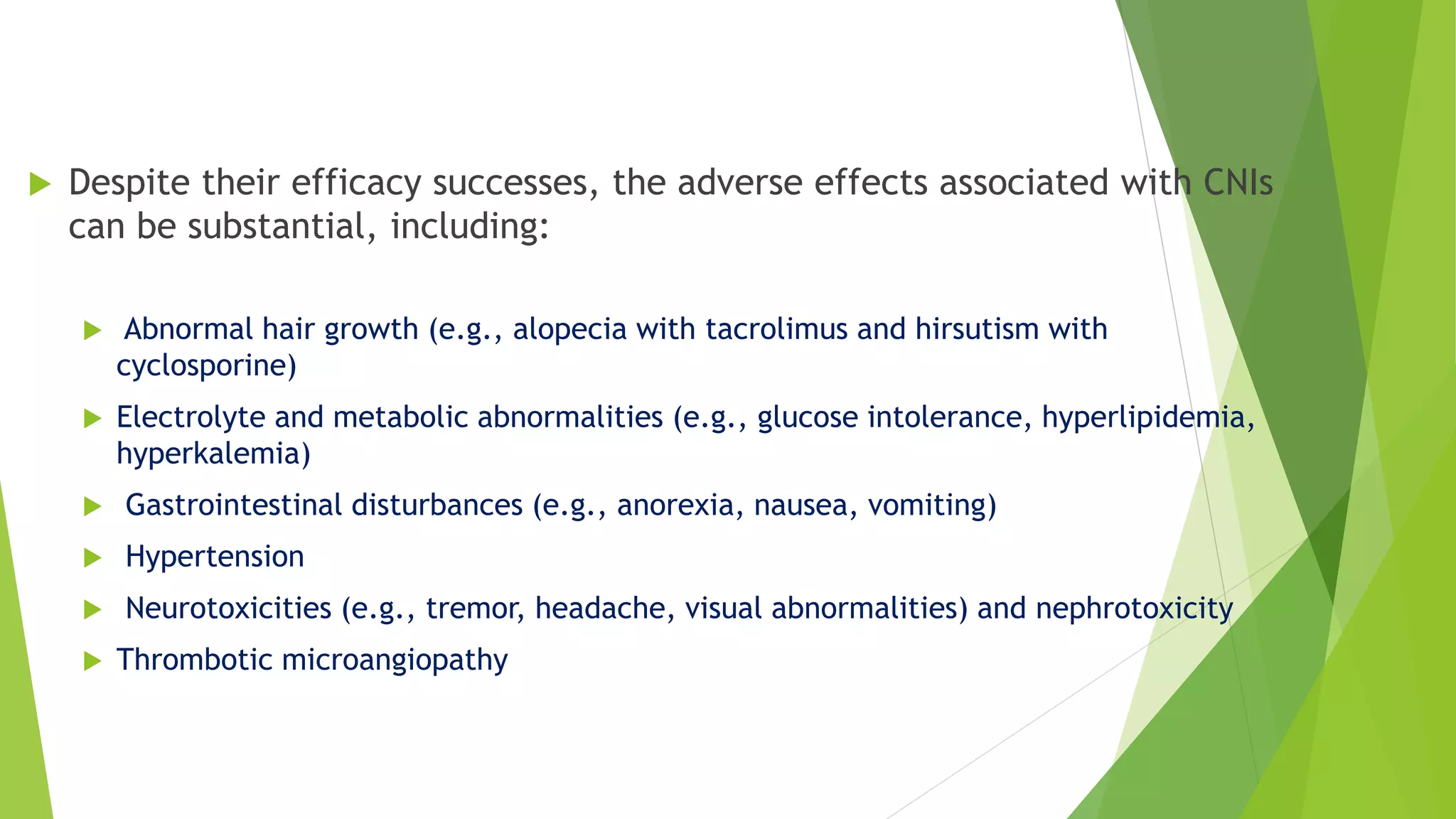 Challenges in cni inhibitor | PPTX