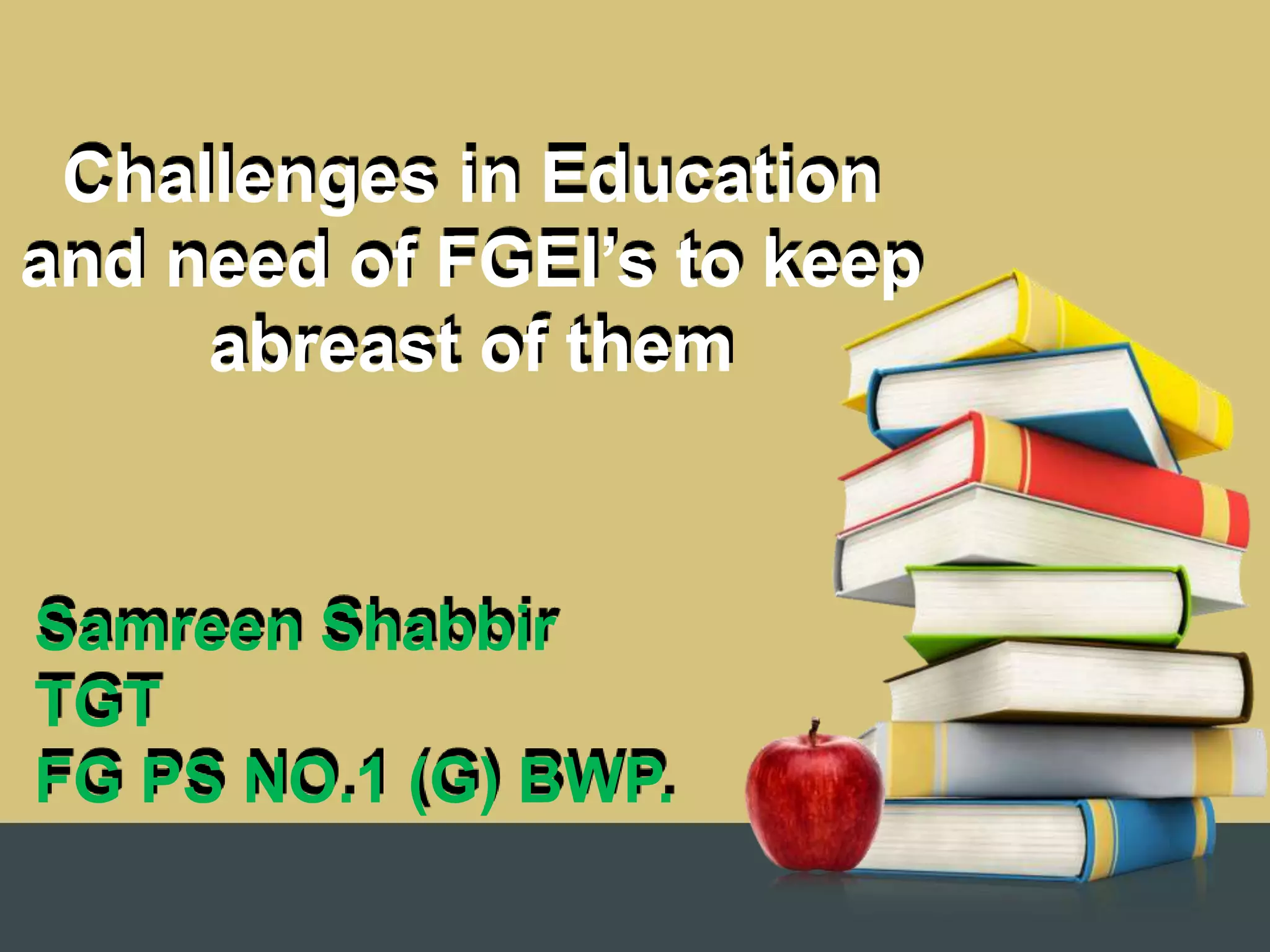 Challenges in education | PPT