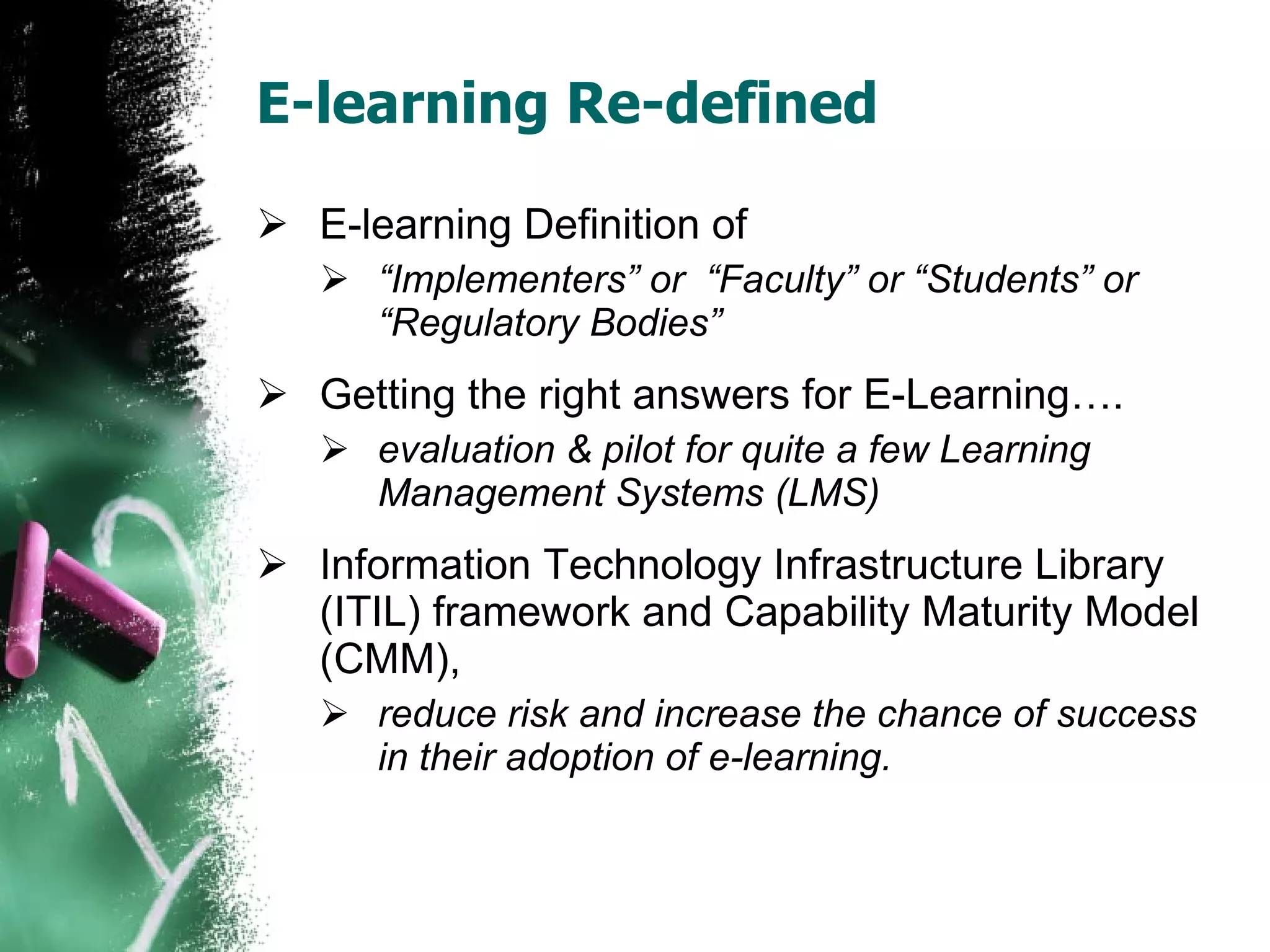 Challenges In E Learning Adoption - Dec\'06 | PPT | Education industry ...
