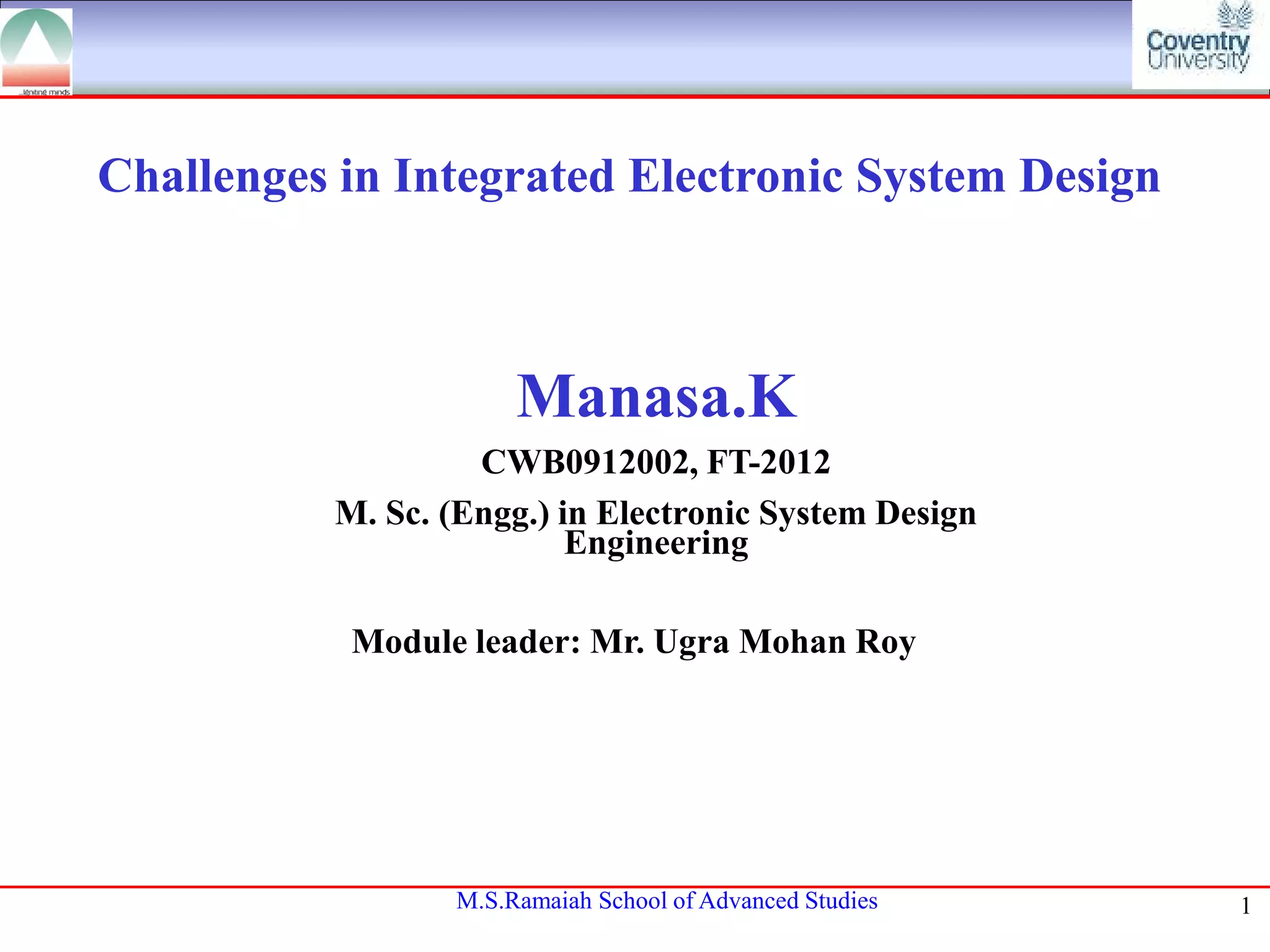 Challenges in Integrated Electronic System Designs | PDF