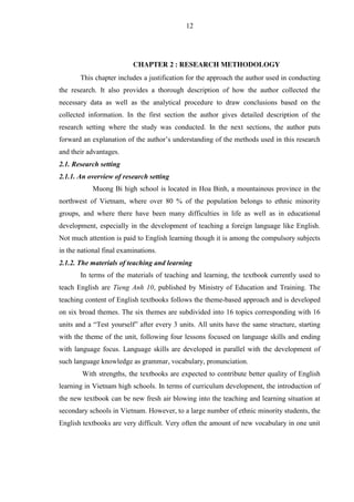 Challenges in English vocabulary learning of ethnic minority grade 10 ...