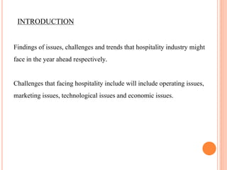 Challenges in global hospitality industry | PPTX