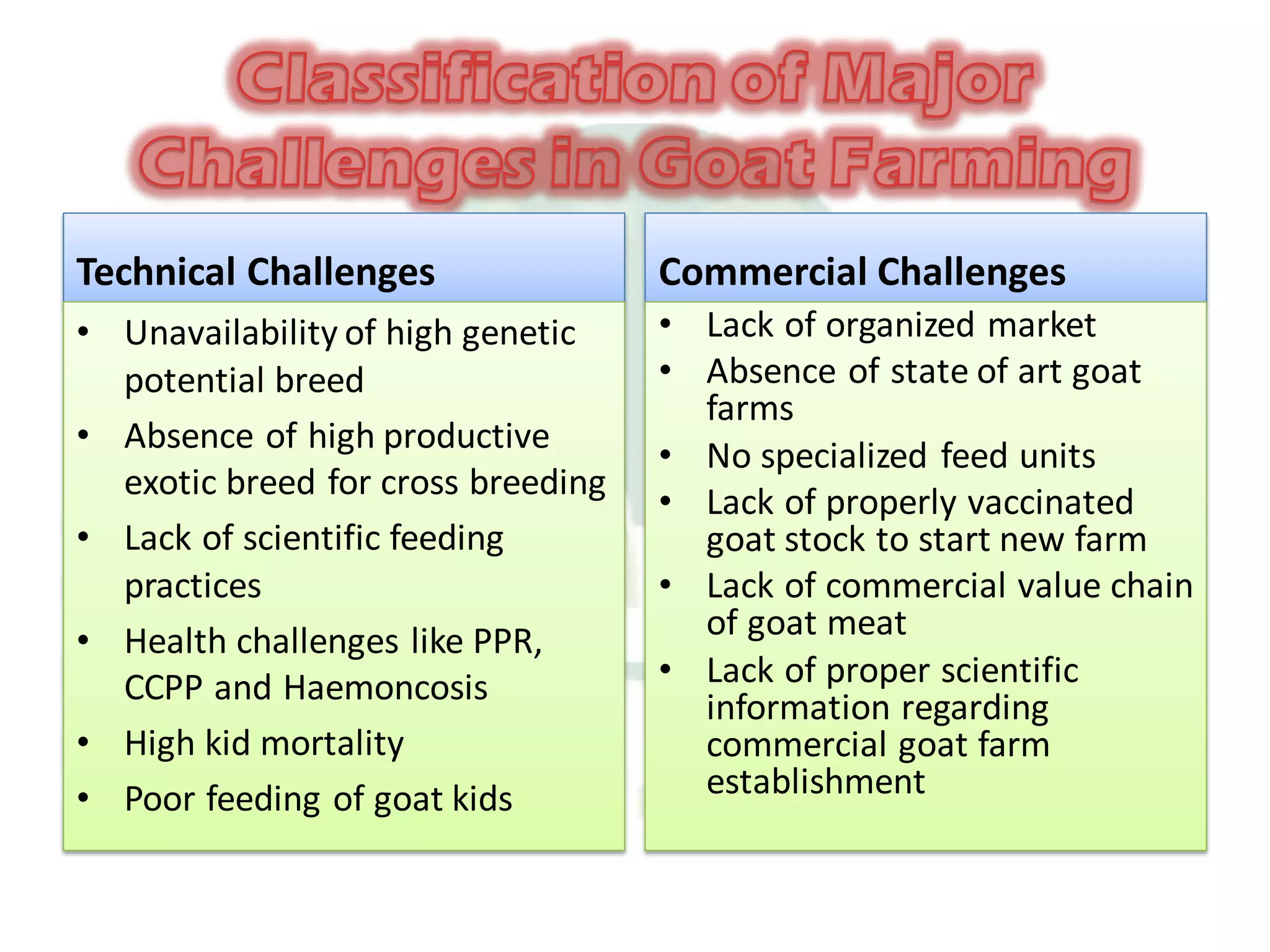 Challenges in goat farming in india - Goat Farming Consultancy | PDF